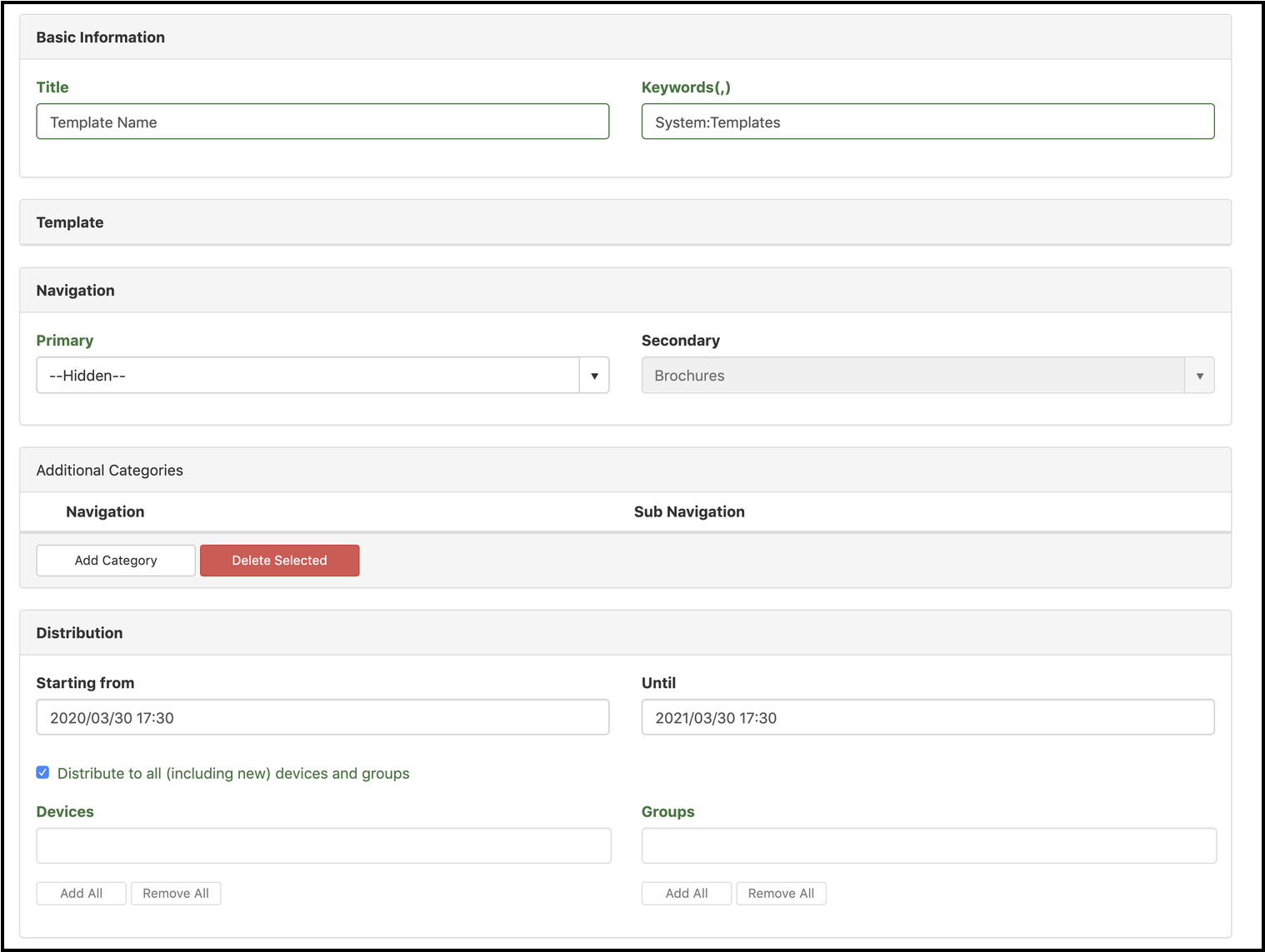 Manage Communication Templates