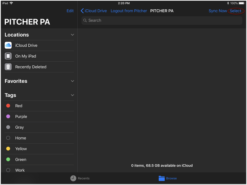 Uploading Files from iPad