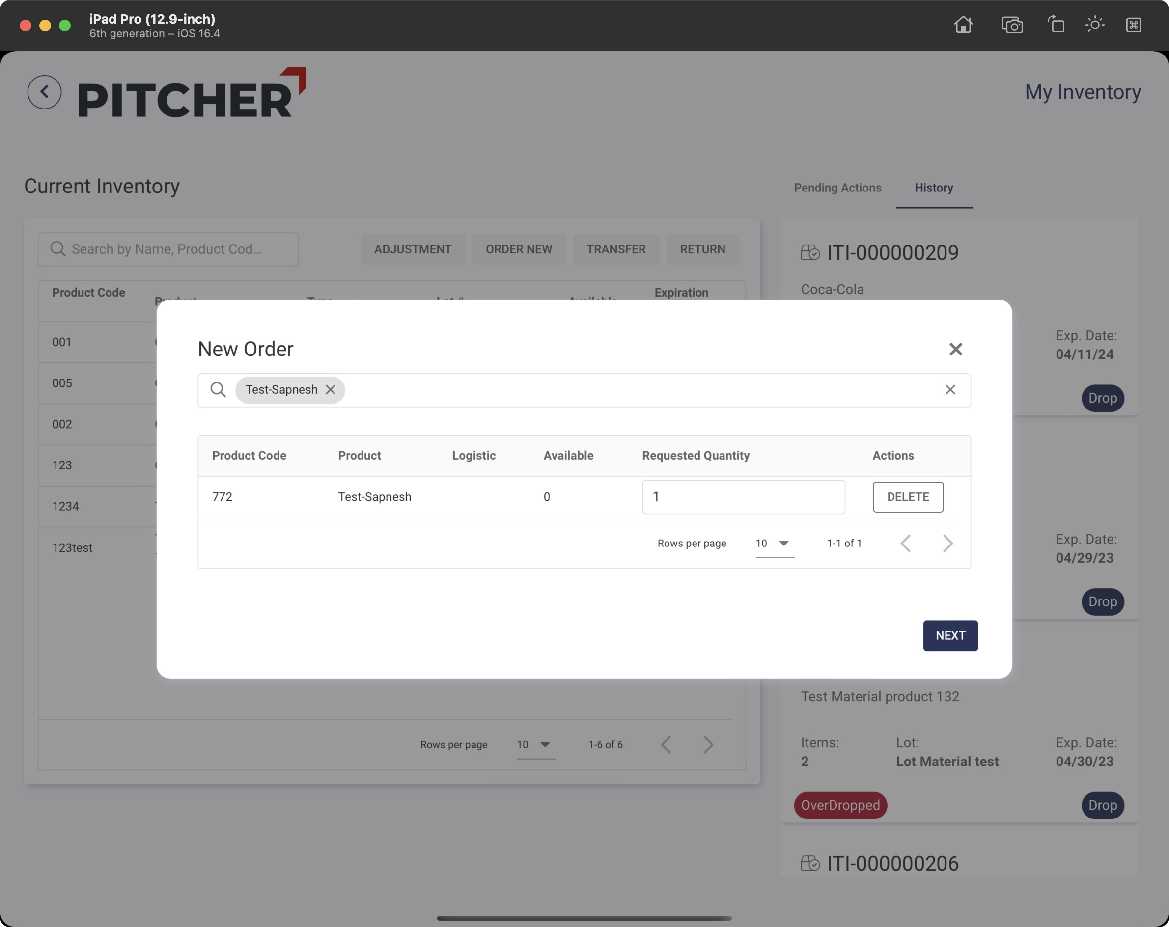 Creating Samples and Materials (Products)