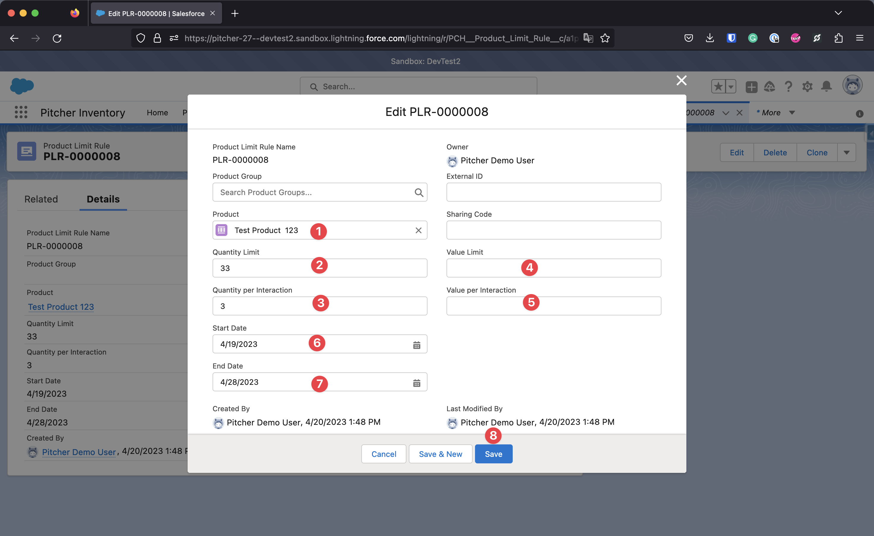 Setting Limit Rules for Samples/Materials